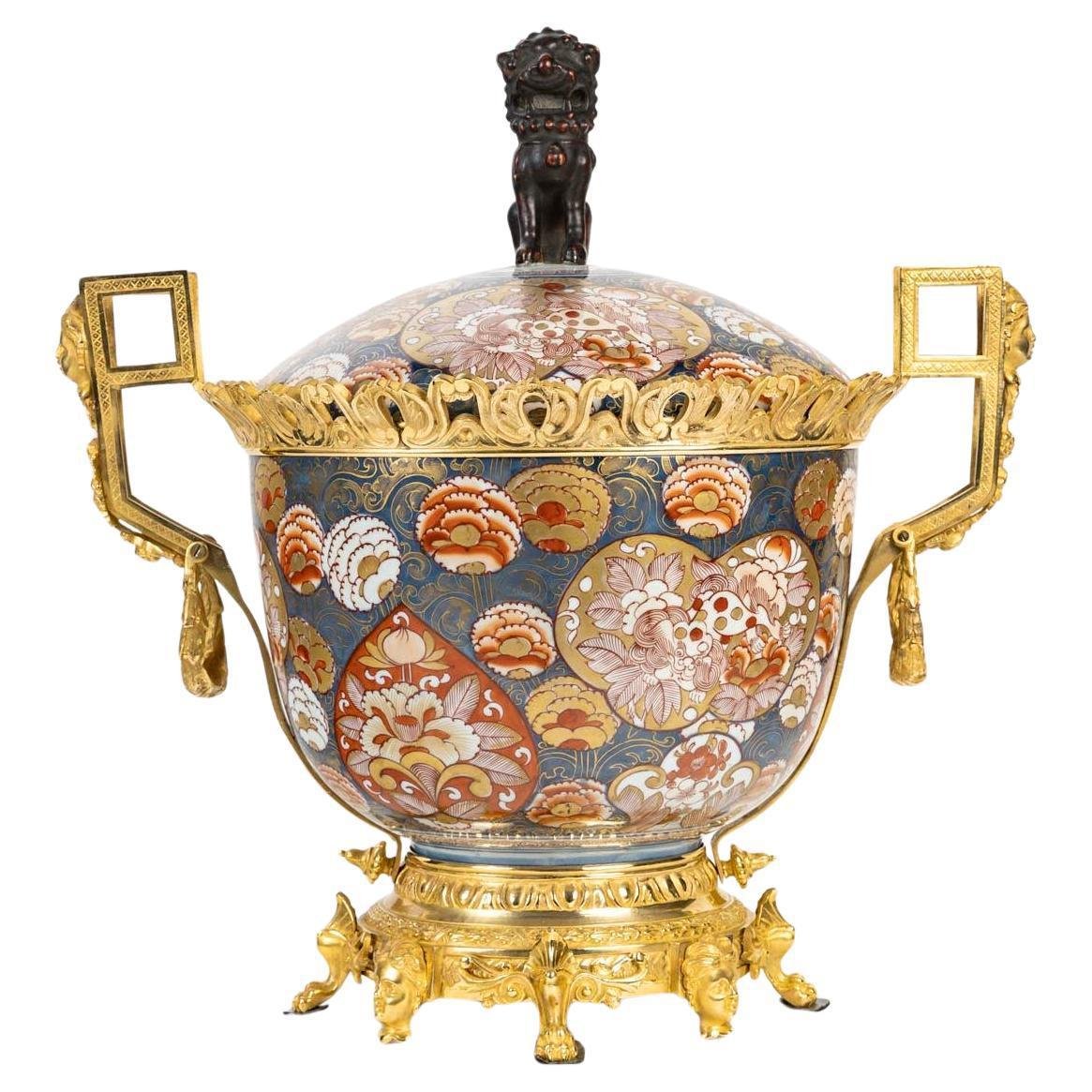 Large Imari Porcelain Perfume Burner in Gilt Bronze, Japan, 19th ...