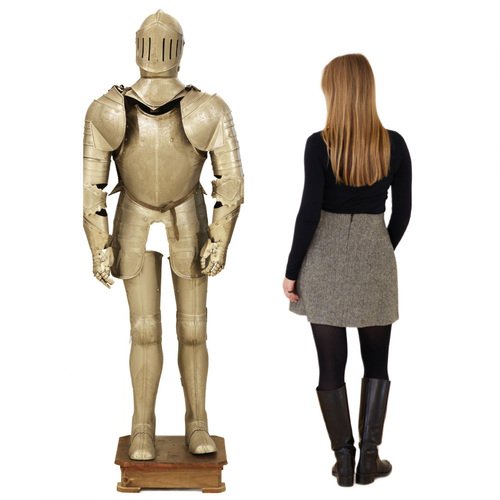 German Decorative Knight's Armor in Wrought Iron, 19th-20th Century for ...