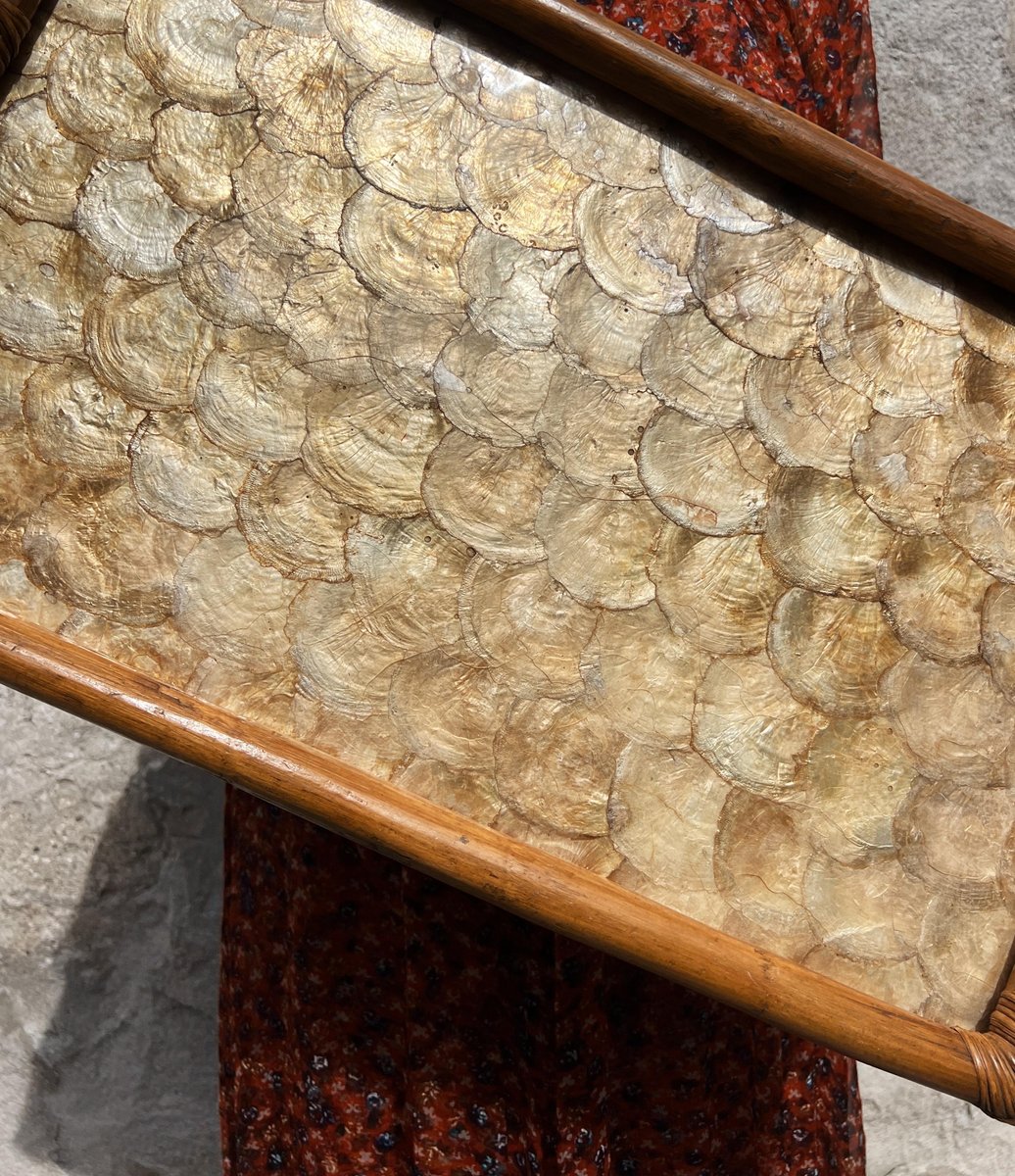 Mid-Century Modern Serving Tray with Sea Shells, Italy, 1970s for sale ...