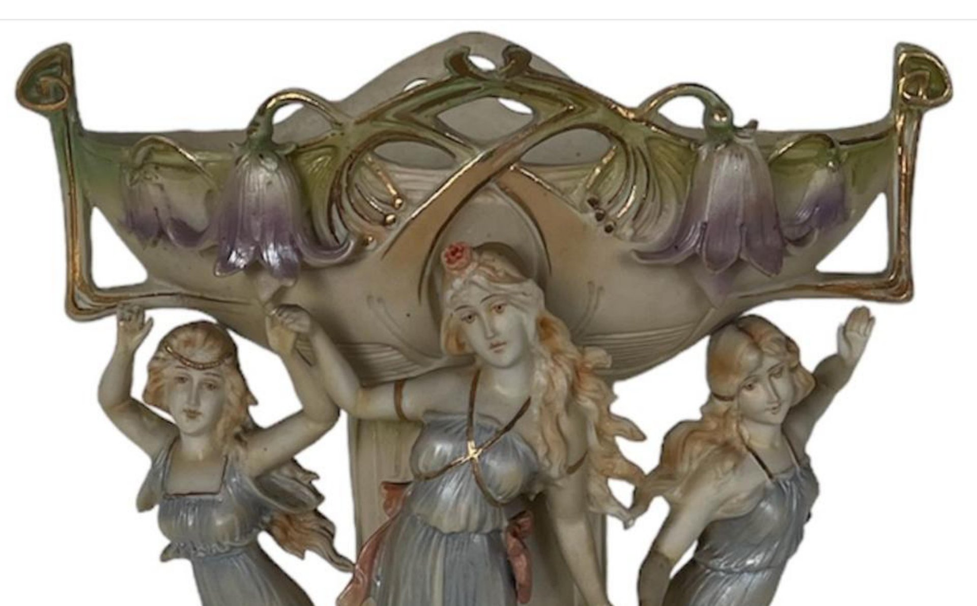 Begin 20th Century French Three Graces Art Deco Flower Bowl for sale at ...