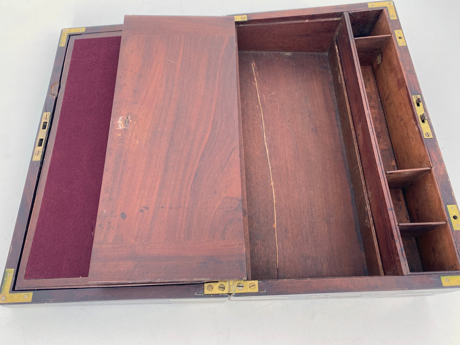 Victorian Travel Desk in Mahogany, 1880s for sale at Pamono