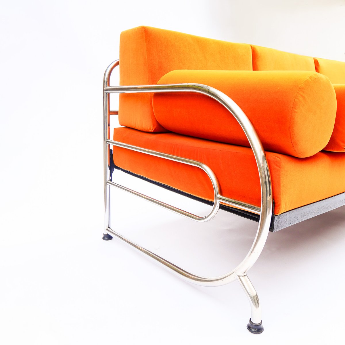 Bauhaus Tubular Steel Sofa by Robert Slezak, 1930s for sale at Pamono