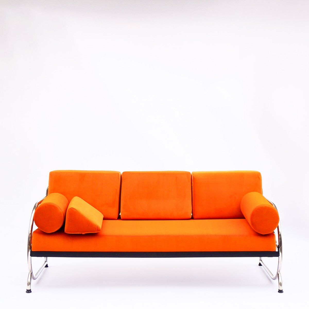 Bauhaus Tubular Steel Sofa by Robert Slezak, 1930s for sale at Pamono