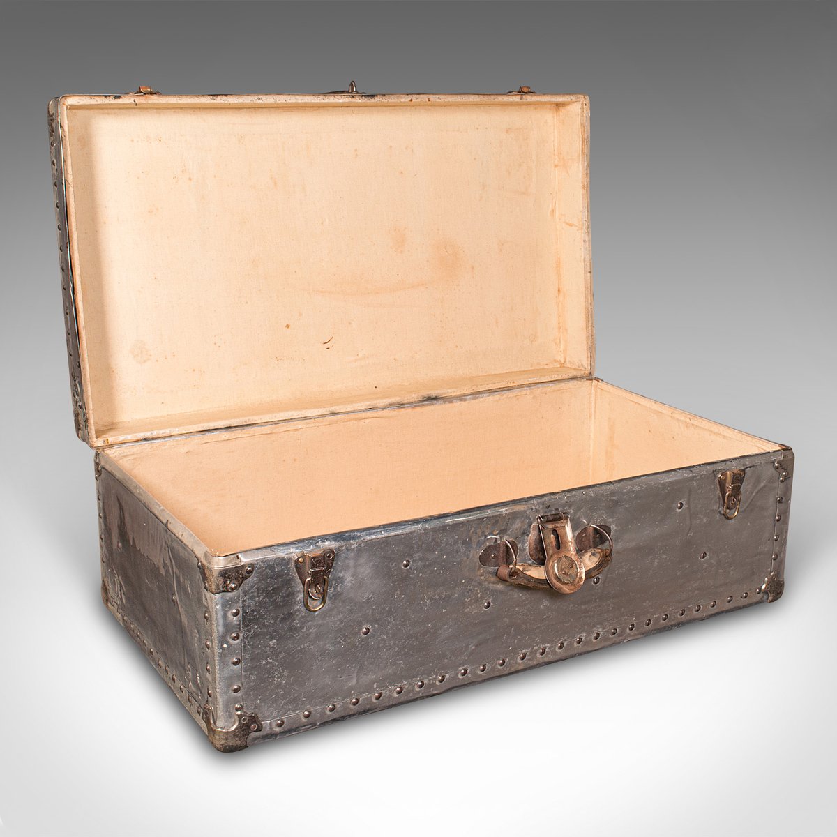 Large Antique Edwardian Continental Shipping Chest, 1890s for sale at ...
