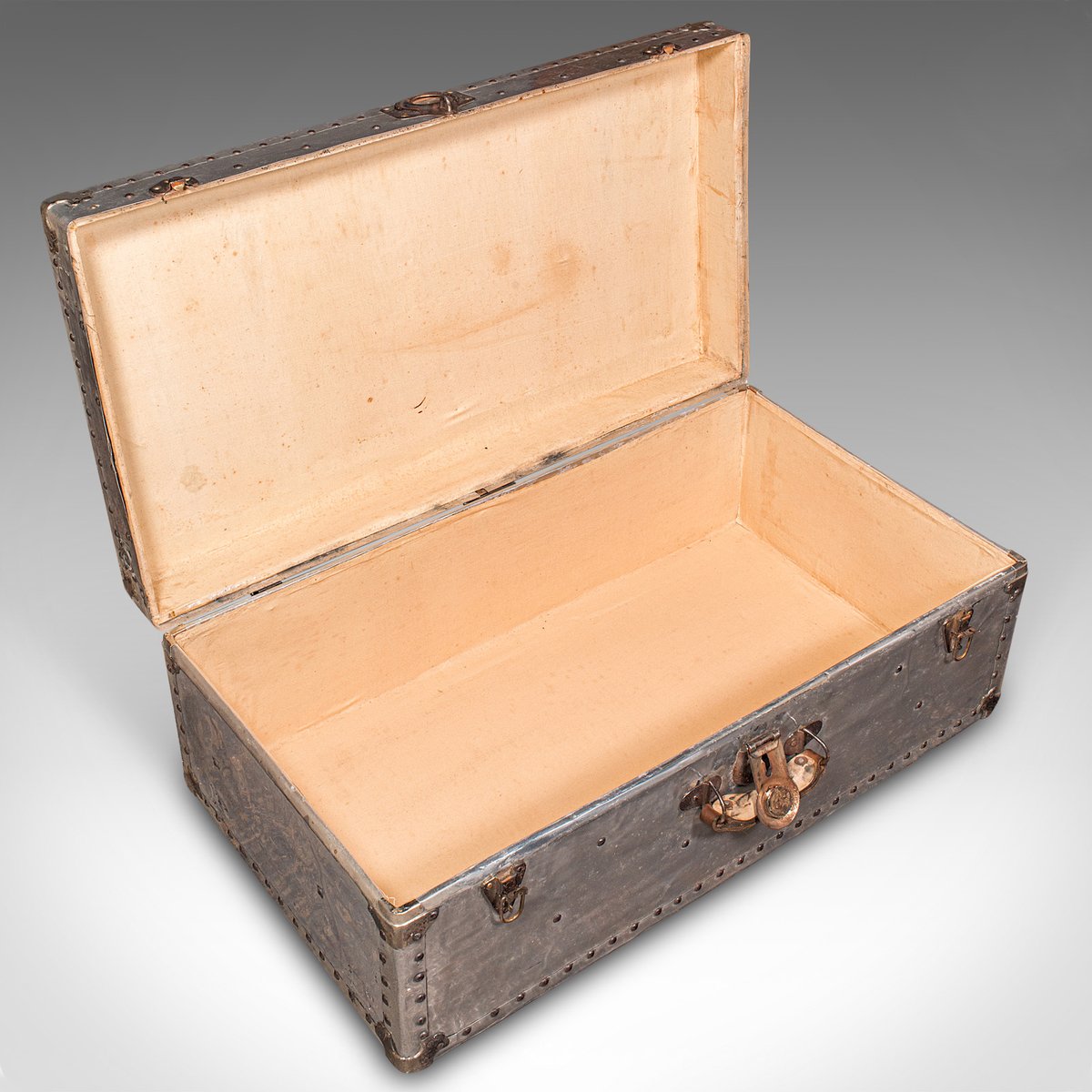 Large Antique Edwardian Continental Shipping Chest, 1890s for sale at ...