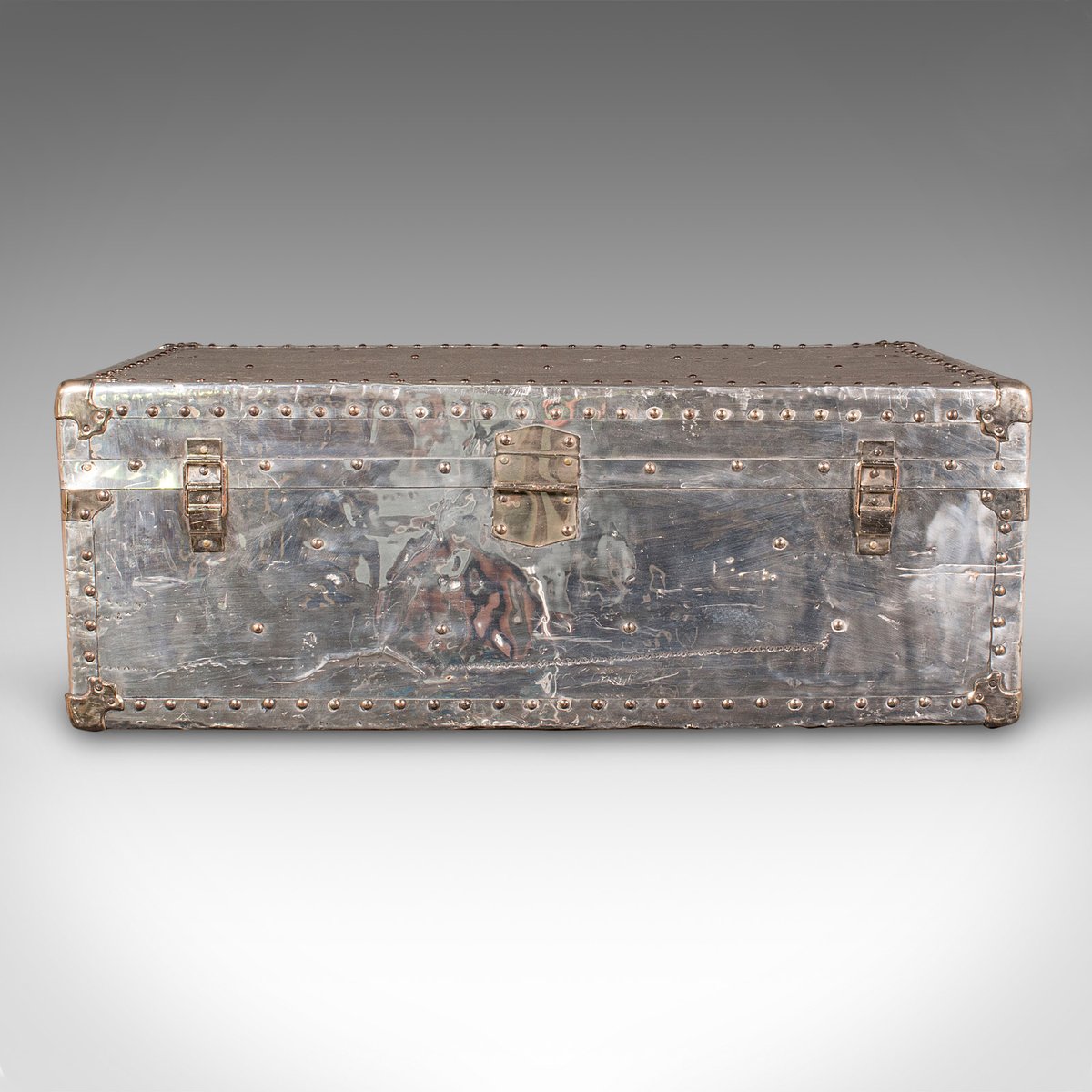Large Antique Edwardian Continental Shipping Chest, 1890s for sale at ...