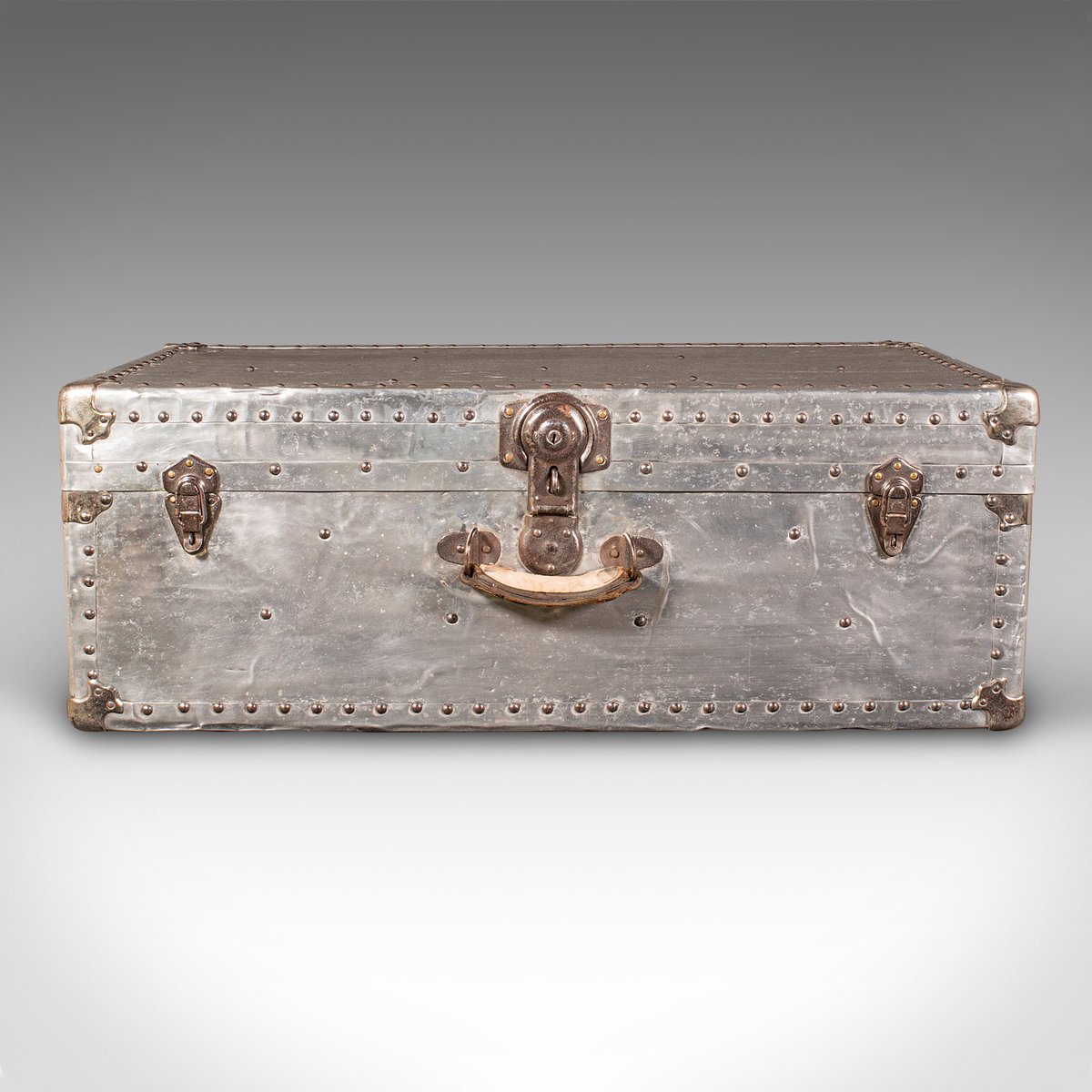 Large Antique Edwardian Continental Shipping Chest, 1890s for sale at ...