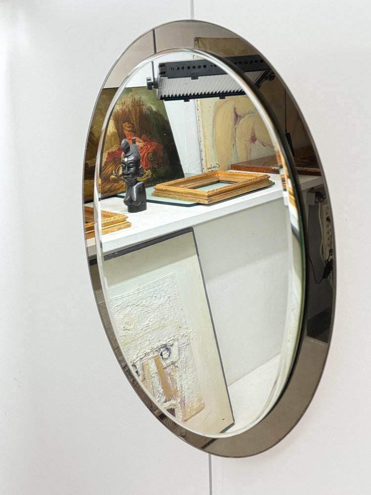 Italian Oval Mirror by Antonio Lupi by Crystal Luxor, 1970s for sale at ...