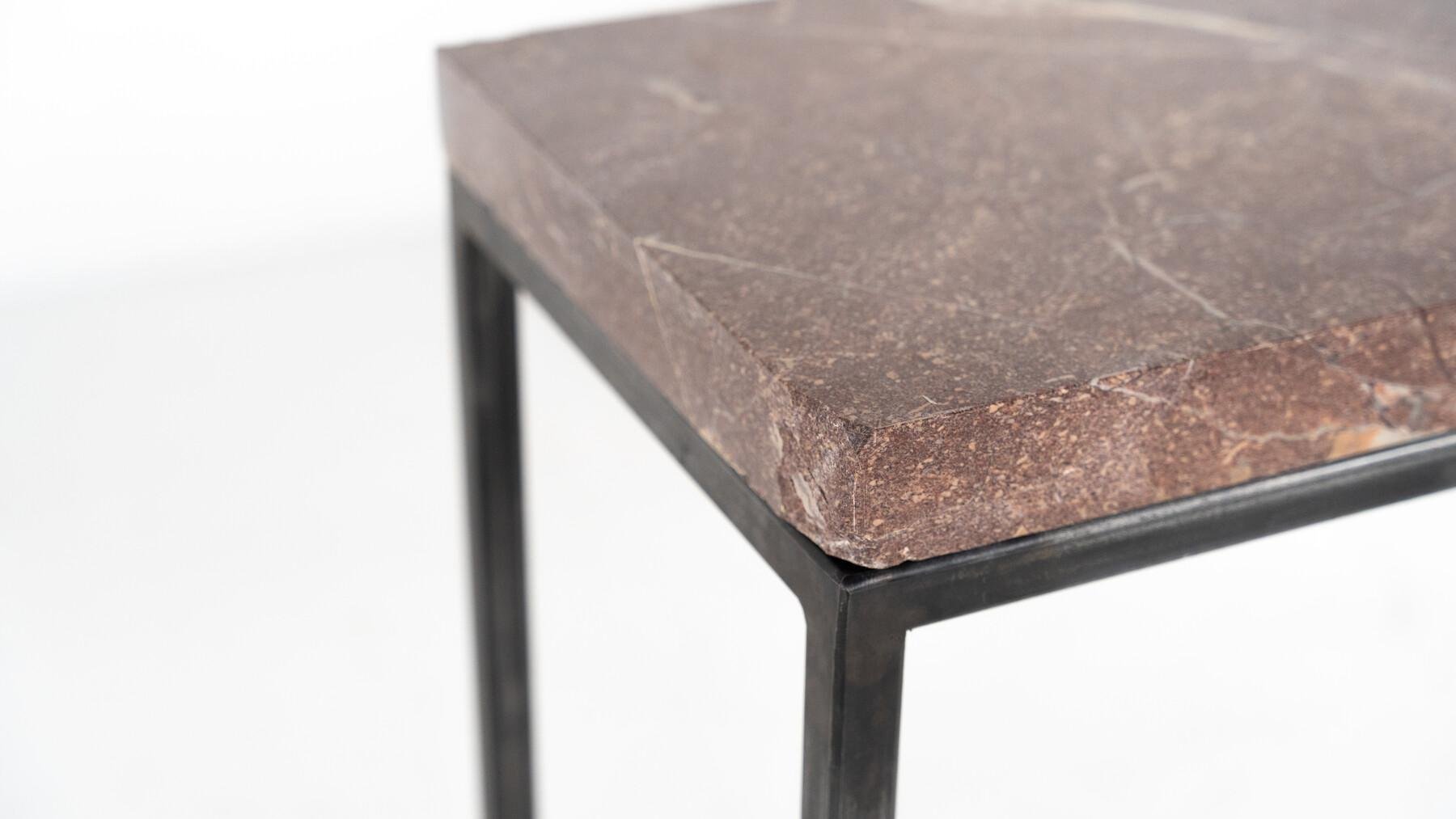 Mid-Century Modern Marble and Iron Console for sale at Pamono