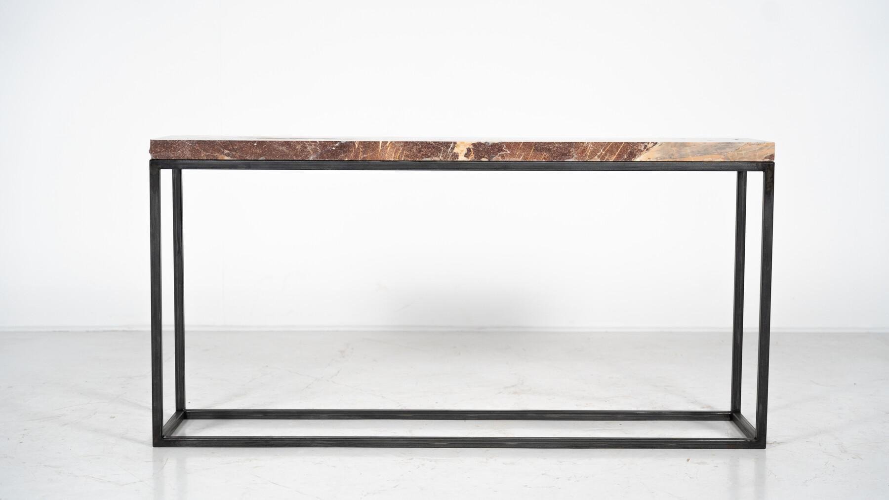Mid-Century Modern Marble and Iron Console for sale at Pamono