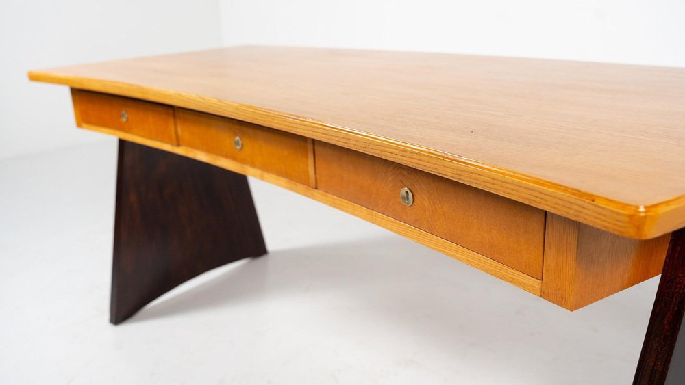 Mid-Century Modern Desk attributed to Erich Stratmann, Germany, 1950s ...