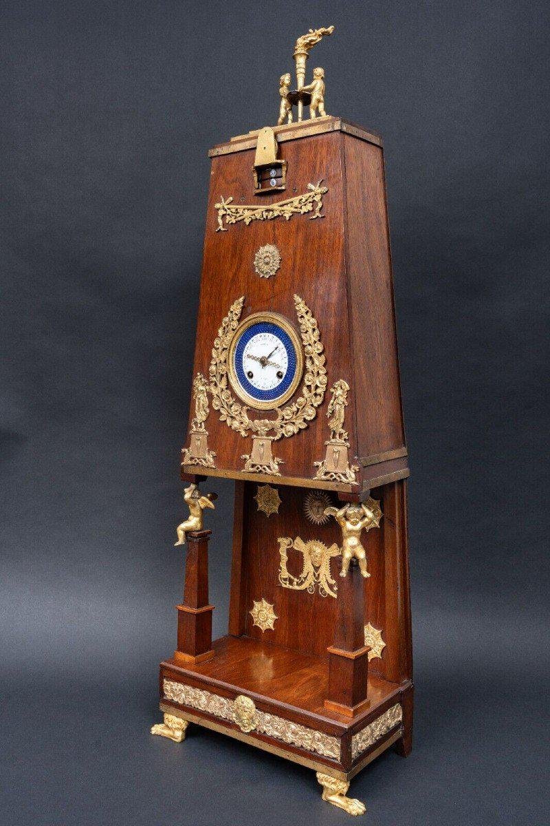 Mahogany Clock in Gilded Bronze from Maison Balthazard for sale at Pamono