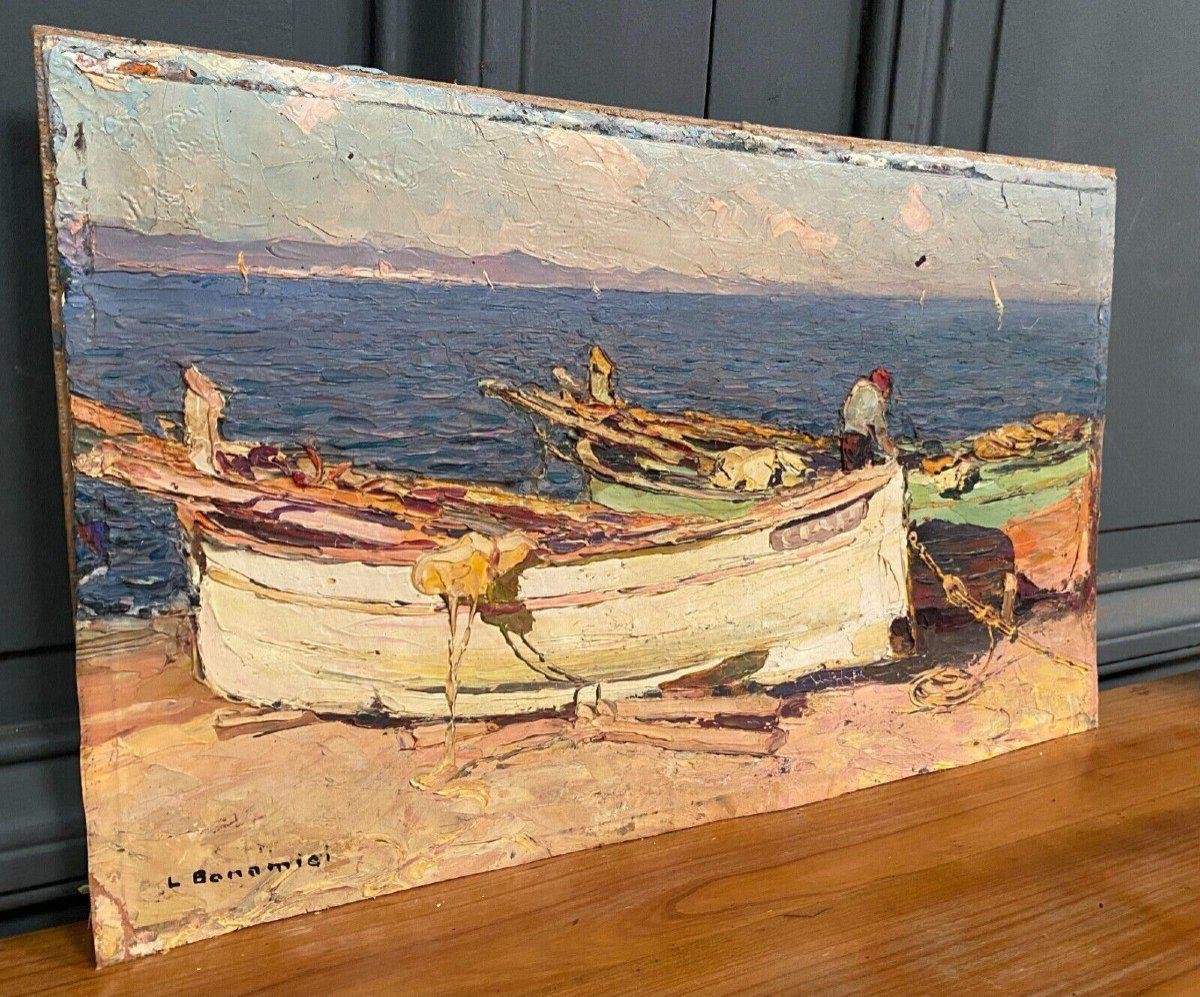 Louis Bonamici, Fishing Boats, Oil on Canvas, 20th Century for sale at ...
