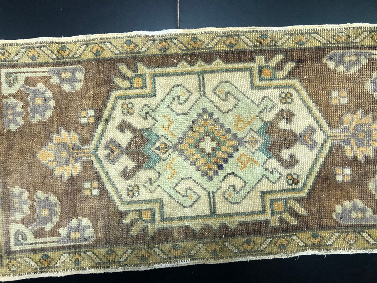Small Brown Wool Rug, 1960s for sale at Pamono