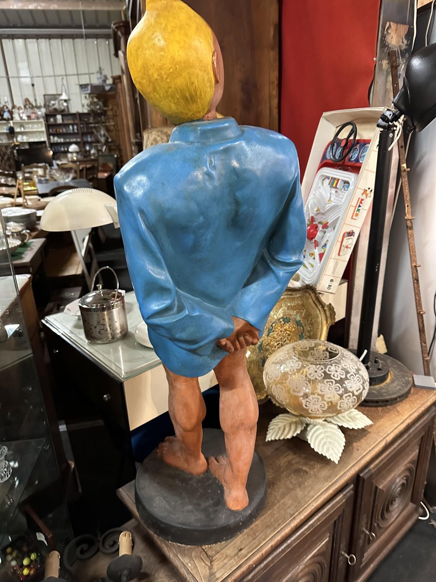 Plaster Tintin Figurine, 1980s for sale at Pamono