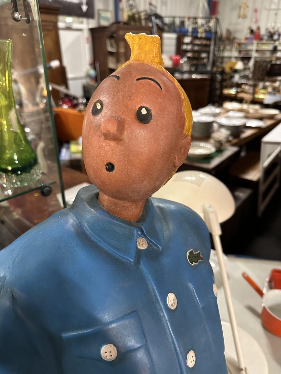 Plaster Tintin Figurine, 1980s for sale at Pamono