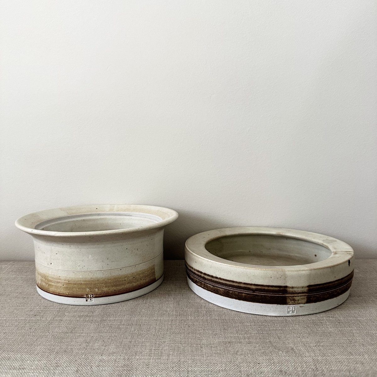 Vintage Ceramic Bowls, 1970s, Set of 2 for sale at Pamono