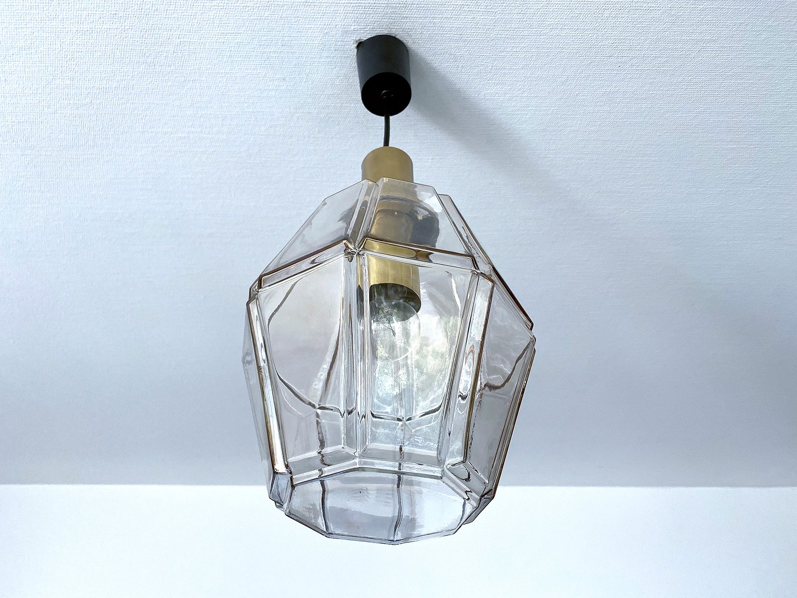 Large Glass Pendant Light from Limburg for sale at Pamono