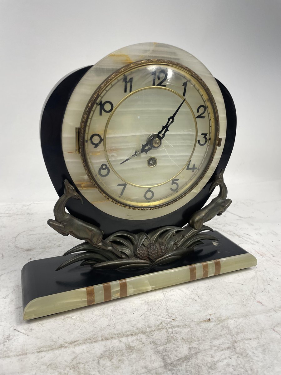 Vintage Liberty Clock in Marble, 1920s for sale at Pamono