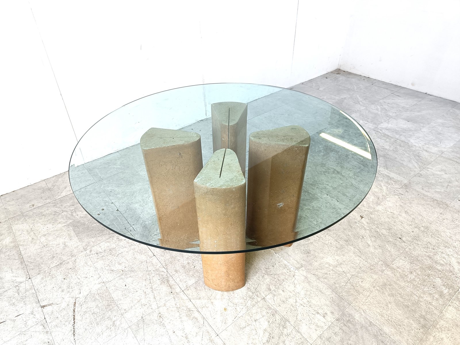 Fossil Stone Dining Table, 1970s for sale at Pamono