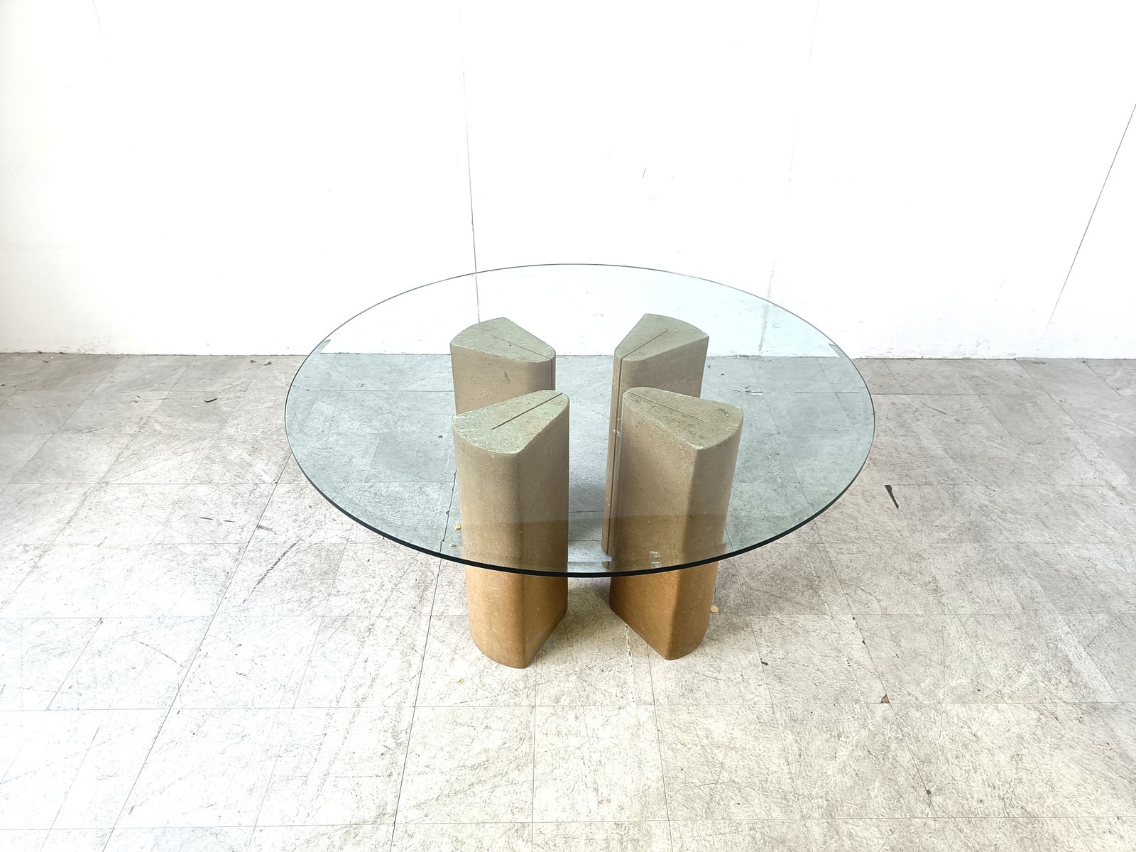 Fossil Stone Dining Table, 1970s for sale at Pamono