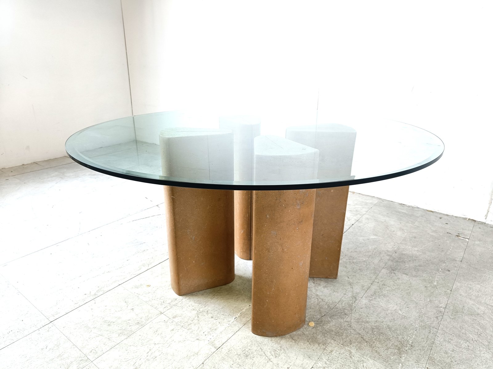 Fossil Stone Dining Table, 1970s for sale at Pamono