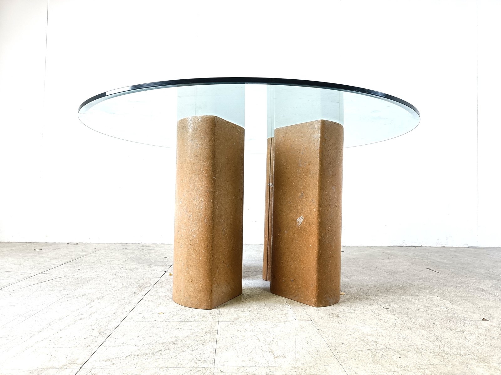 Fossil Stone Dining Table, 1970s for sale at Pamono