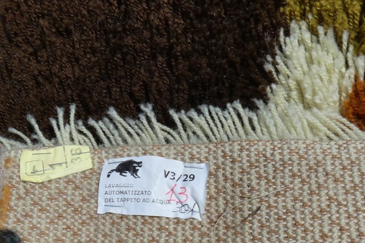 Large Long-Pile Wool Rug, 1970s for sale at Pamono