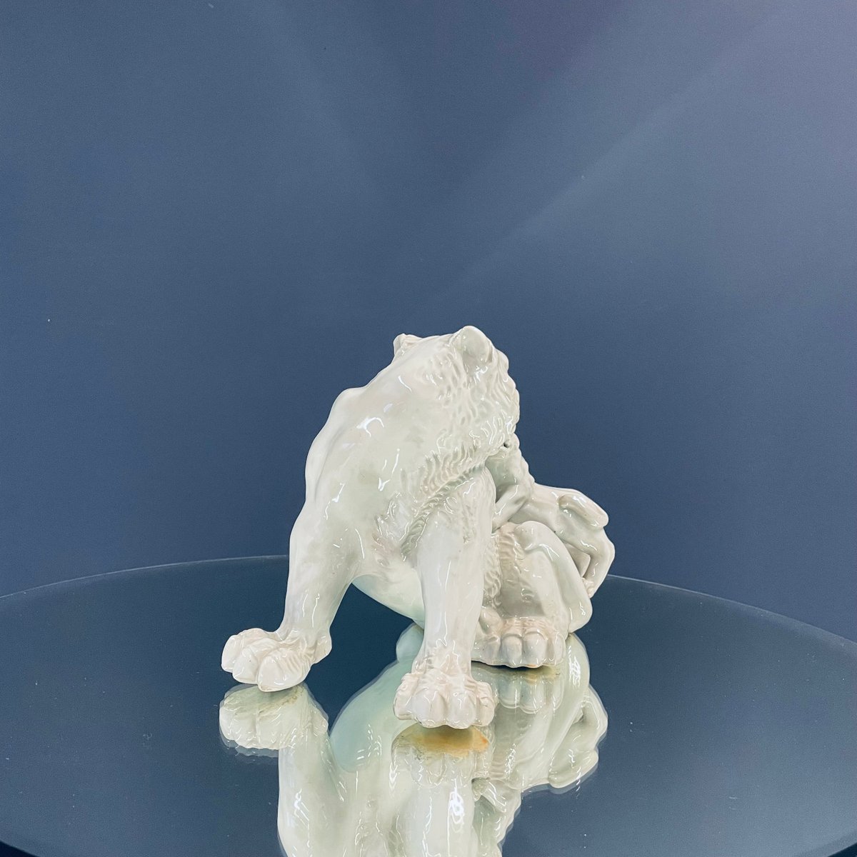 Porcelain Lion Sculpture, 1800s for sale at Pamono