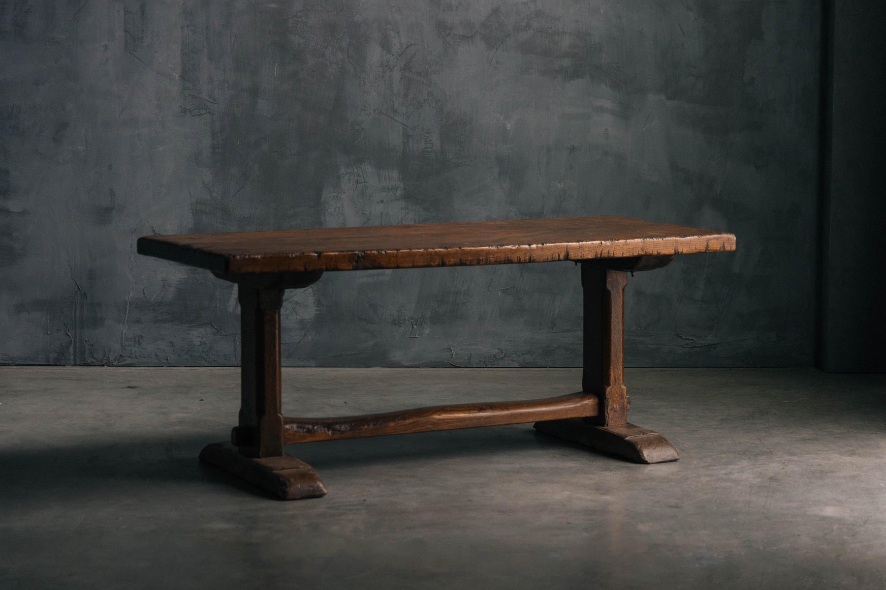 French Rustic Naive Dining Table for sale at Pamono