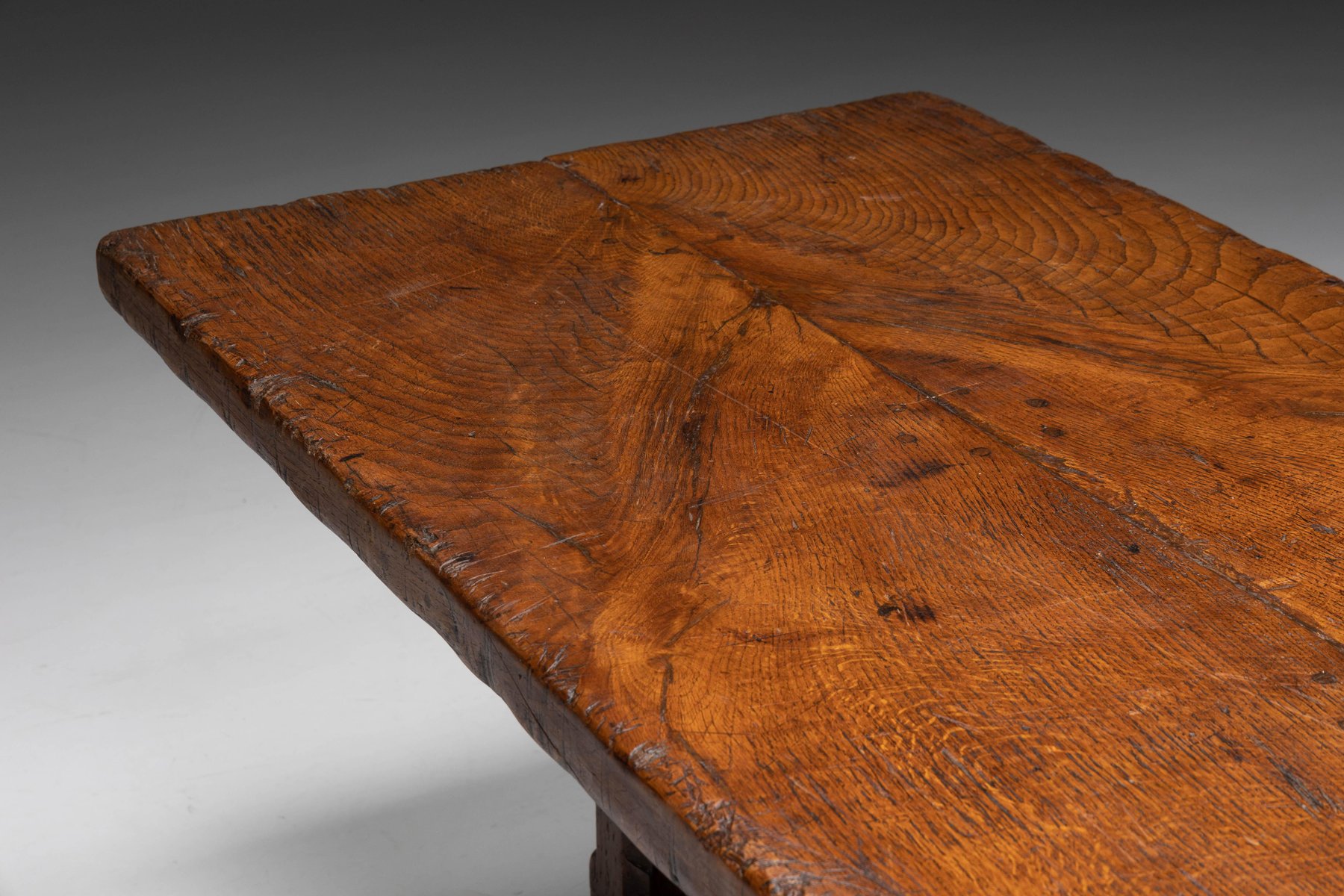 French Rustic Naive Dining Table for sale at Pamono