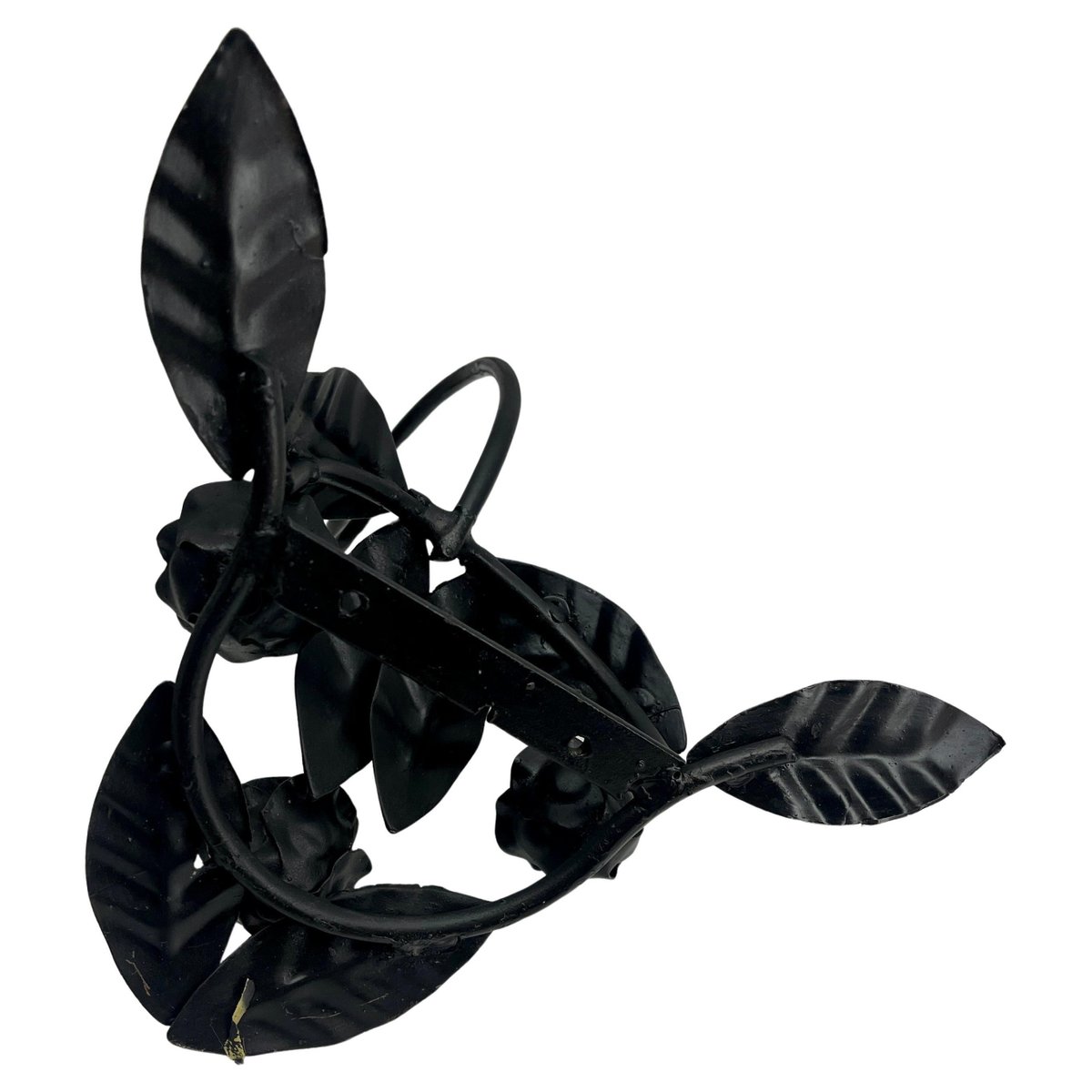 Art Nouveau Lemiere Wall Mount Wrought Iron with Glass Paste Shades ...