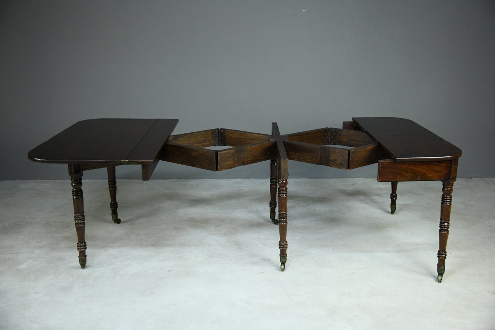 Antique Georgian Concertina Mahogany Dining Table for sale at Pamono
