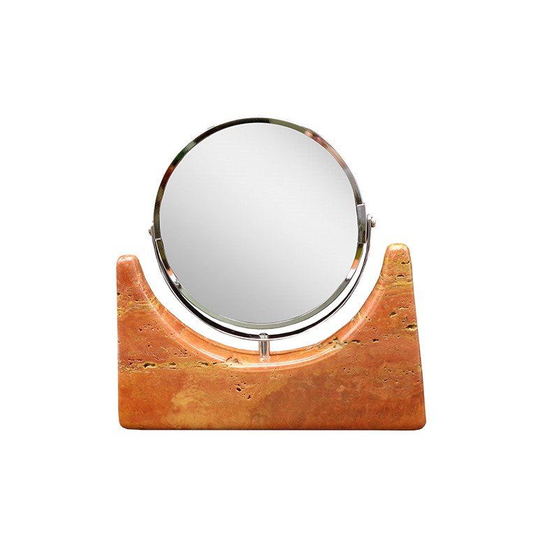 Table Mirror in Red Travertine by Euromarmi Store for sale at Pamono