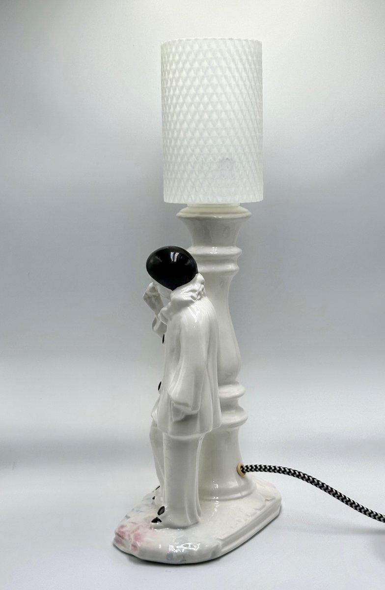 Vintage Ceramic Perriot Table Lamp, 1960s for sale at Pamono