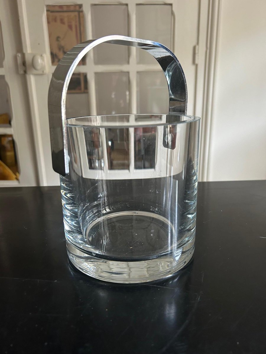 Scandinavian Ice Bucket from Orrefors, 1970s for sale at Pamono