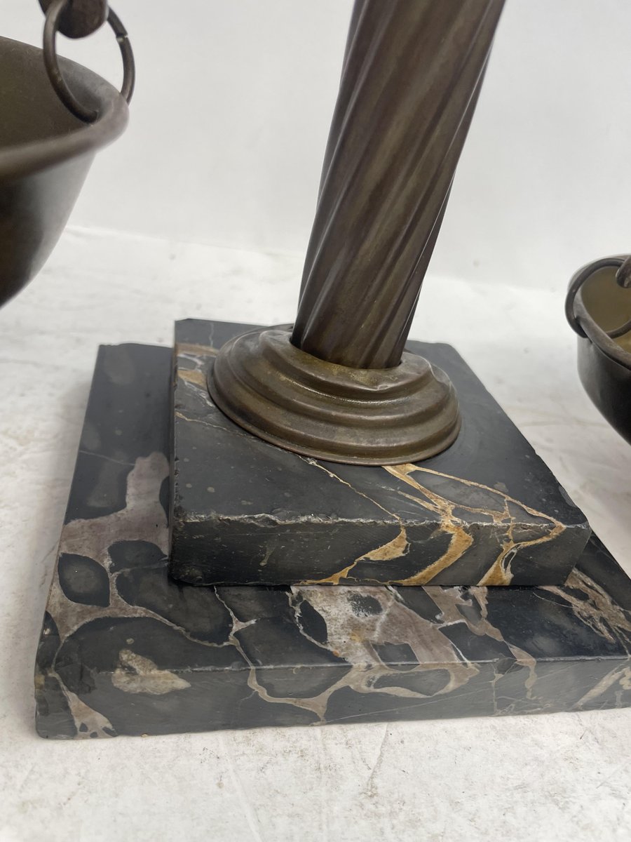 Vintage Bronze and Marble Scale, 1920s for sale at Pamono