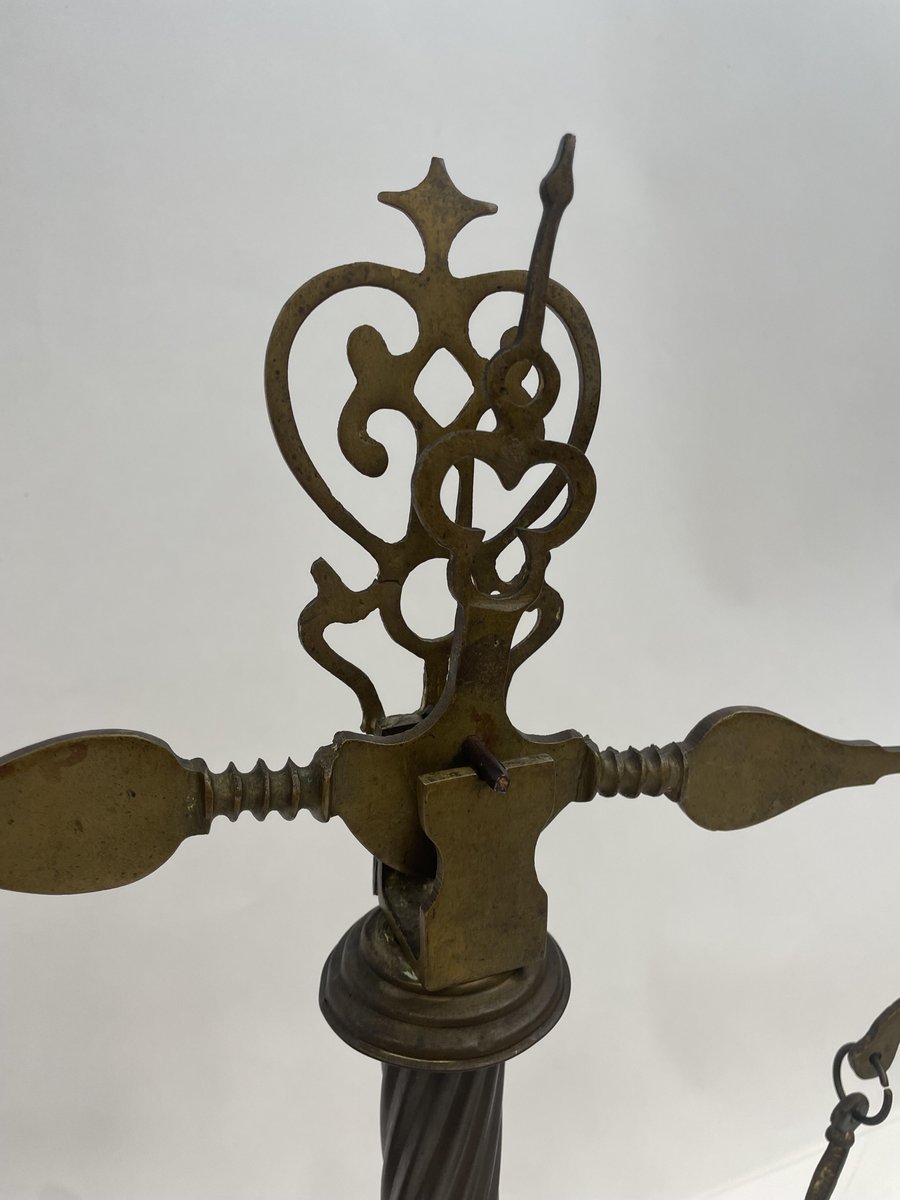 Vintage Bronze and Marble Scale, 1920s for sale at Pamono