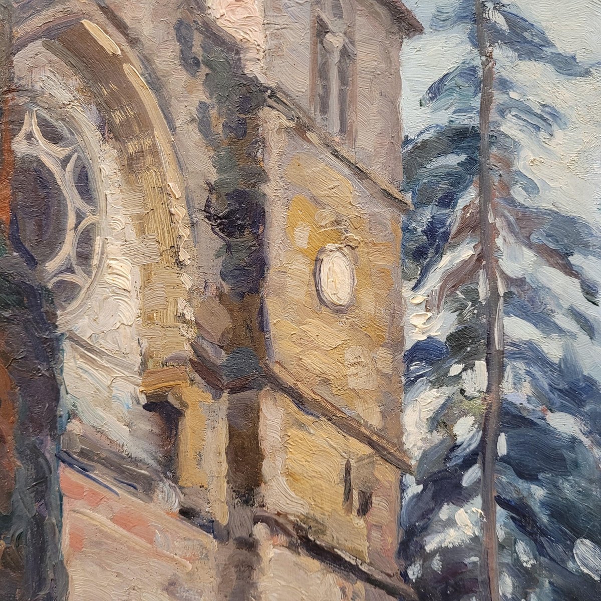 Jean Rigaud, Abbey of Sorde, 1943, Oil on Board, Framed for sale at Pamono