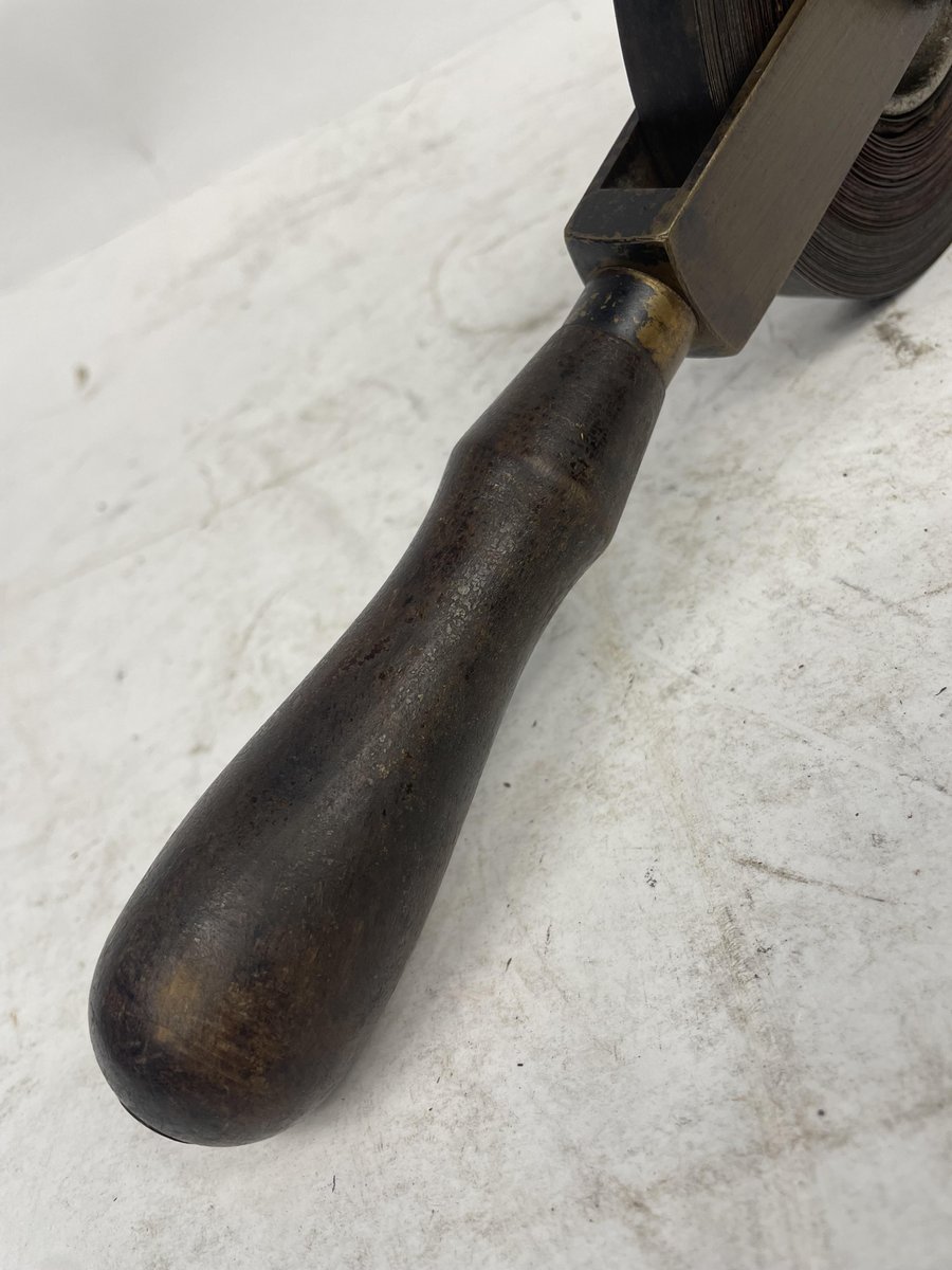 Antique Tape Measure in Metal and Brass, 1930s for sale at Pamono