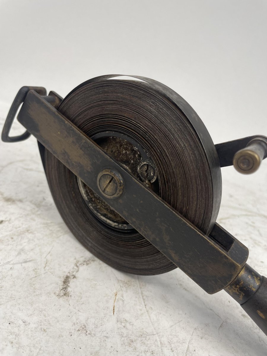 Antique Tape Measure in Metal and Brass, 1930s for sale at Pamono