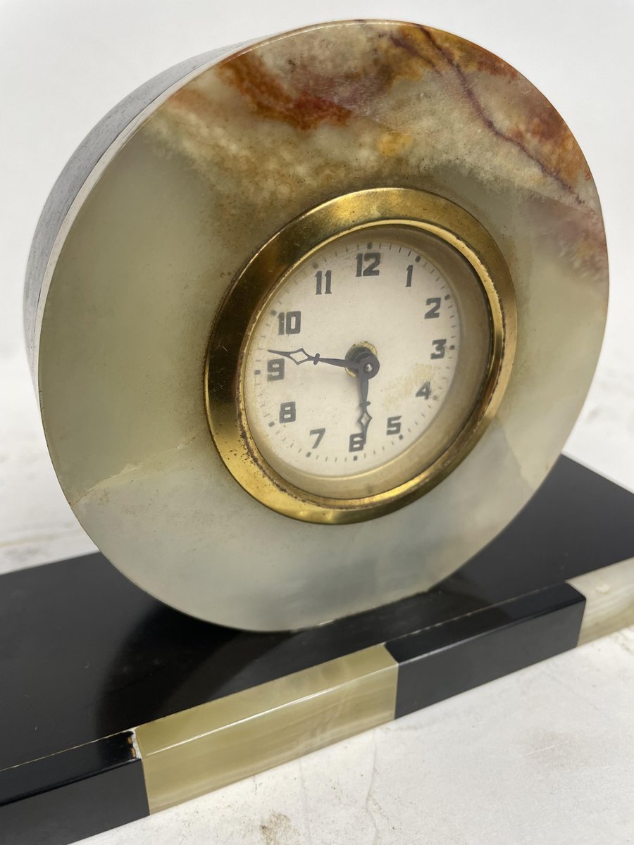 Liberty Clock in Marble, 1920s for sale at Pamono