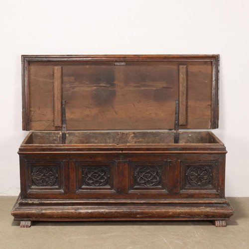 Antique Gothic Chest in Silver & Fir, Italy, 16th Century for sale at ...