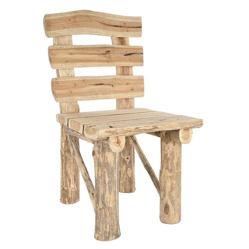 Rustic Wooden Log Chair for sale at Pamono