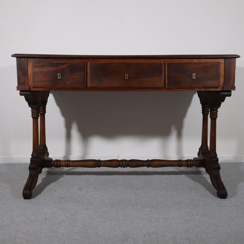 Louis Philippe Writing Desk in Walnut, 1880s for sale at Pamono