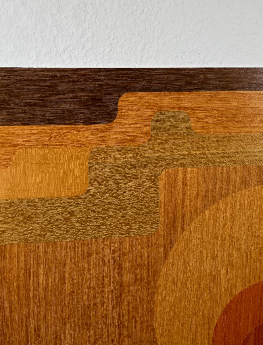 Mid-Century Wood Veneer Intarsia Wall Picture, 1960s for sale at Pamono