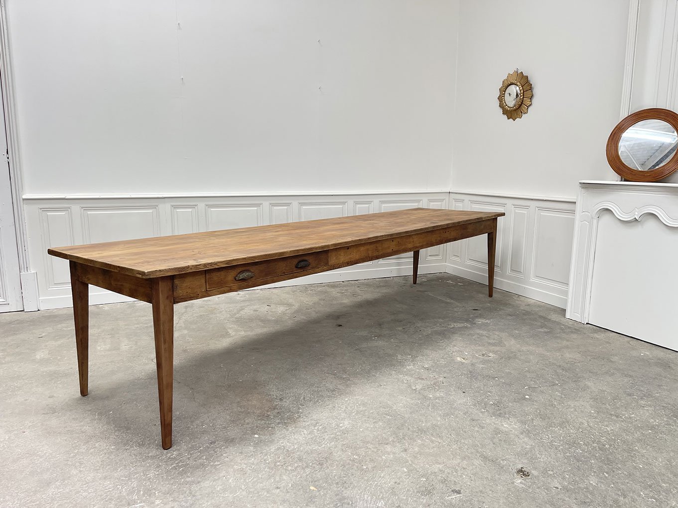 Large Dining Table in Oak, 1900s for sale at Pamono