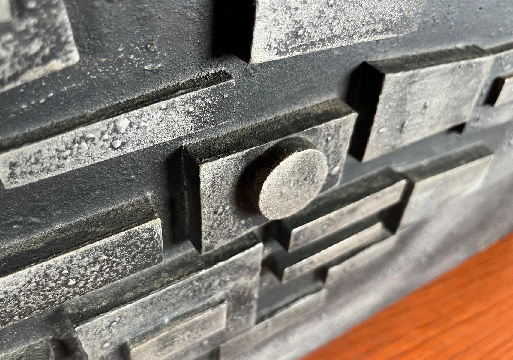 Mid-Century Brutalist Cast Aluminum Wall Relief from Stadler Design ...