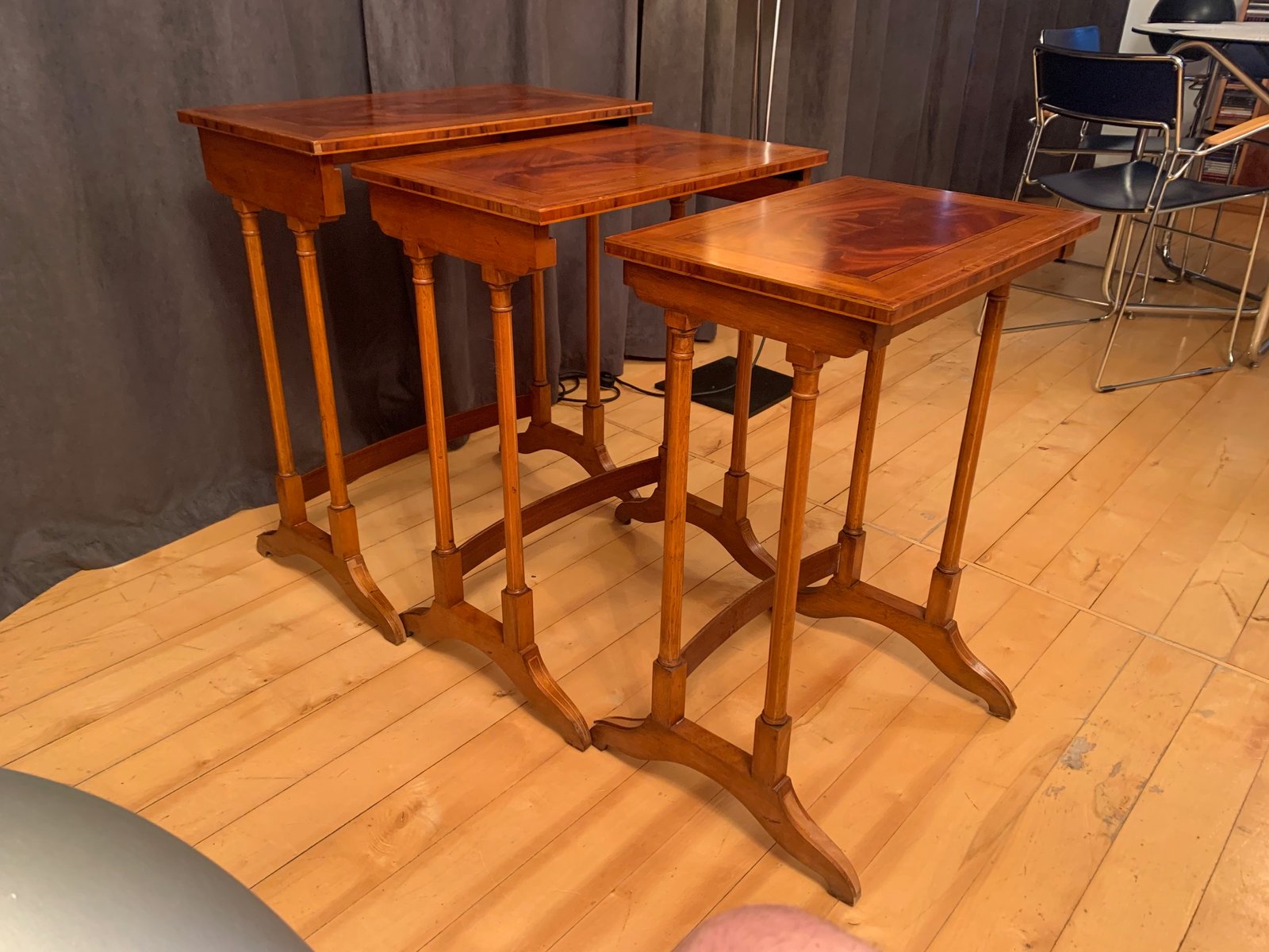 20th Century Edwardian Tables, 1890s, Set of 3 for sale at Pamono