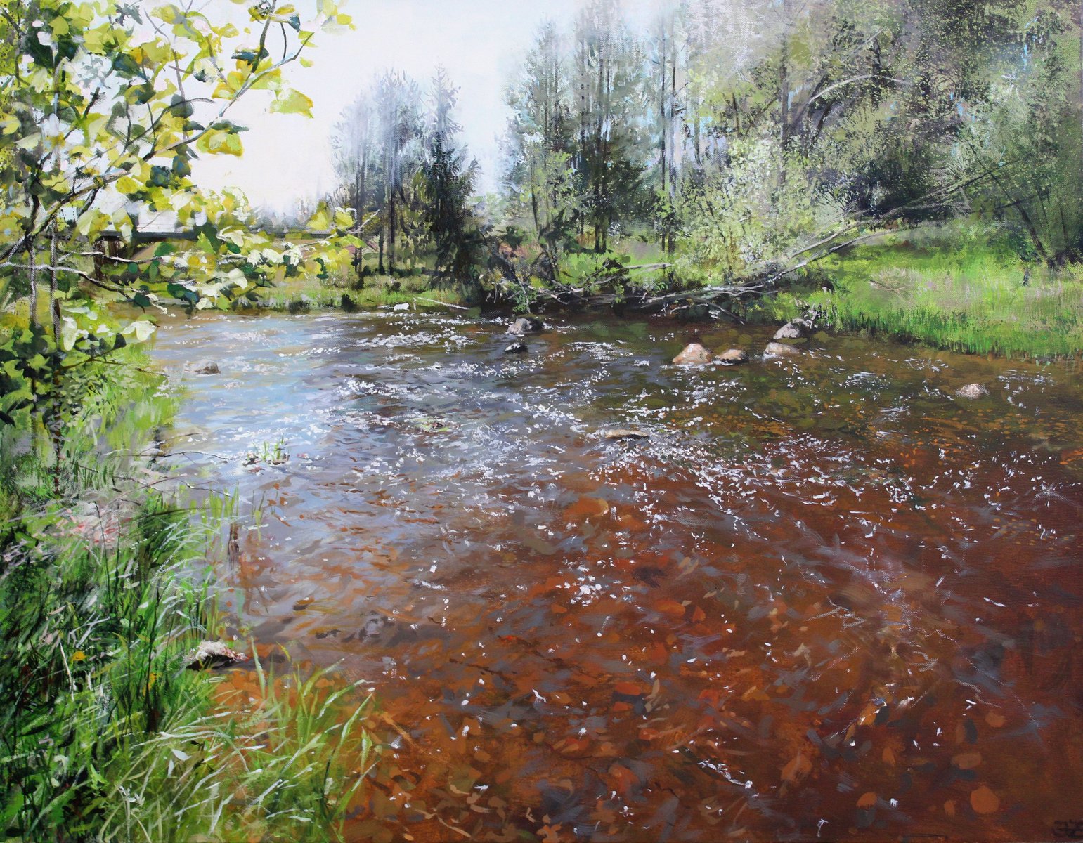 Janis Zingitis, Amata River in Spring, 2024, Oil on Canvas for sale at ...